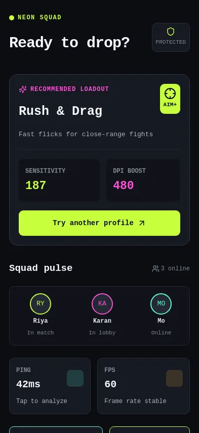 Neon Squad Gaming Boost