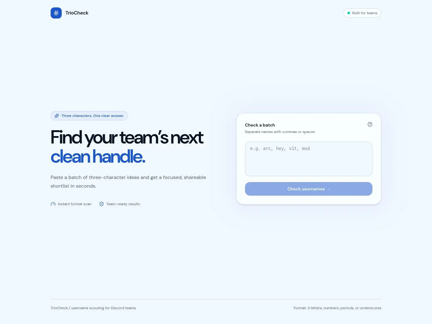 Discord Trio Checker