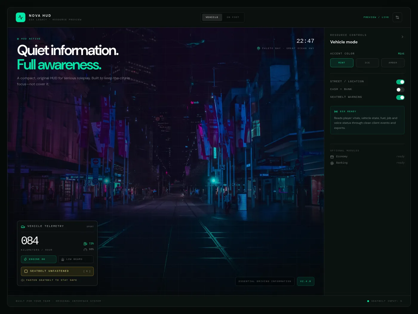 FiveM Modern HUD