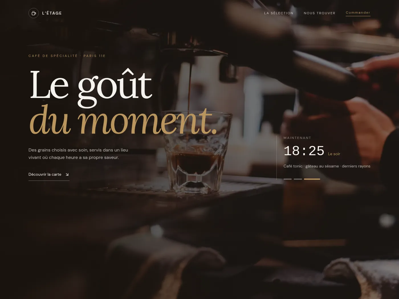 Café Vente Webpage