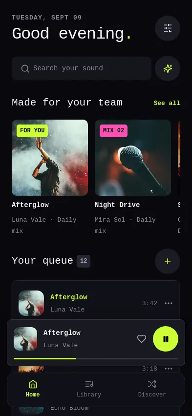 NeonBeat Music UI