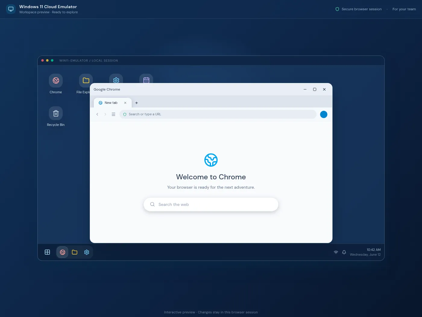 Win11 Cloud Emulator