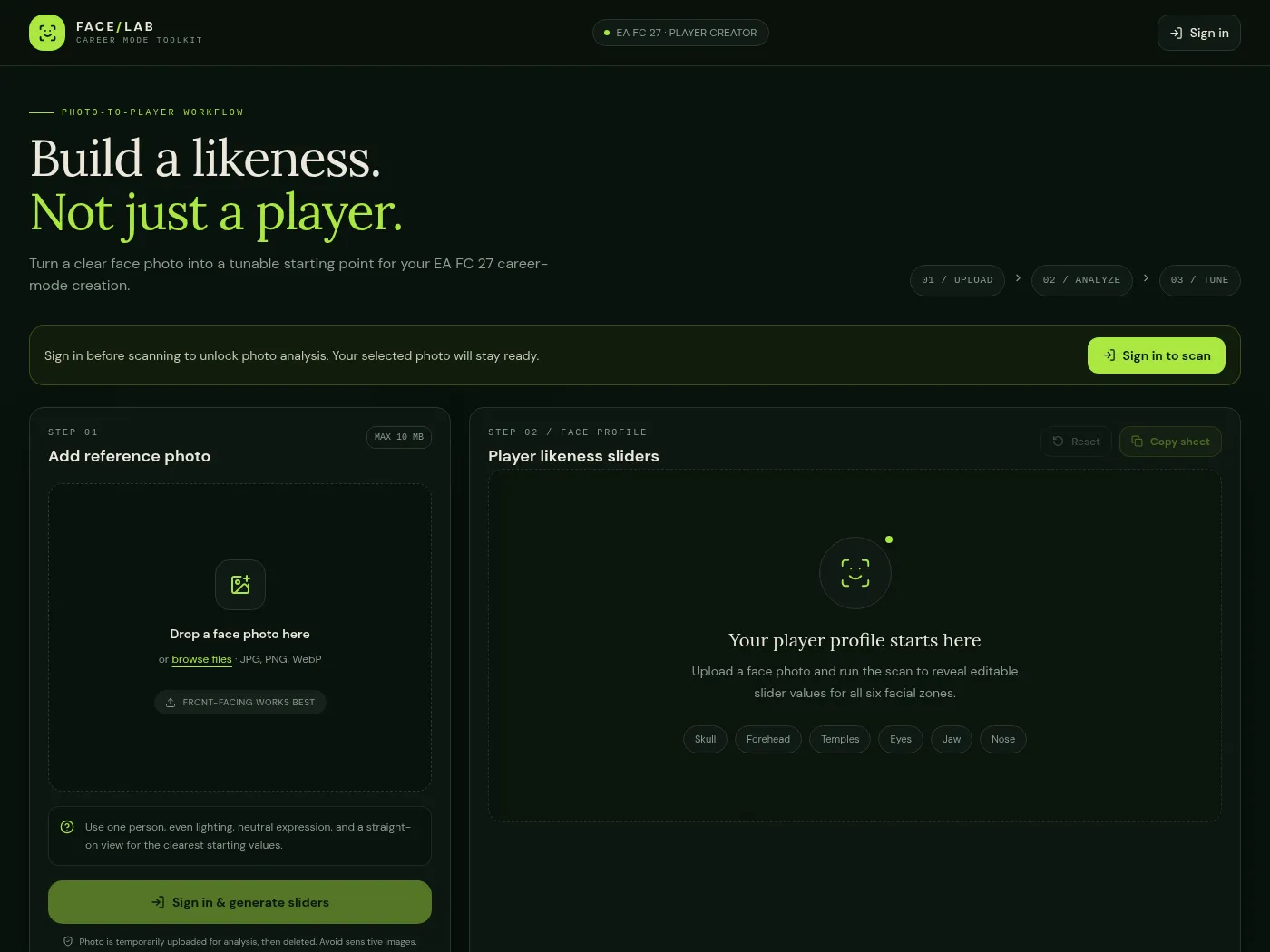EA Face Analyzer