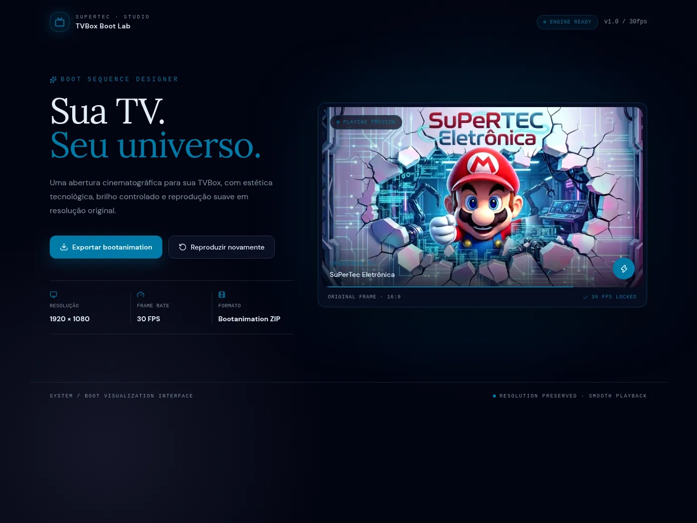 Futuristic TVBox Boot Animation