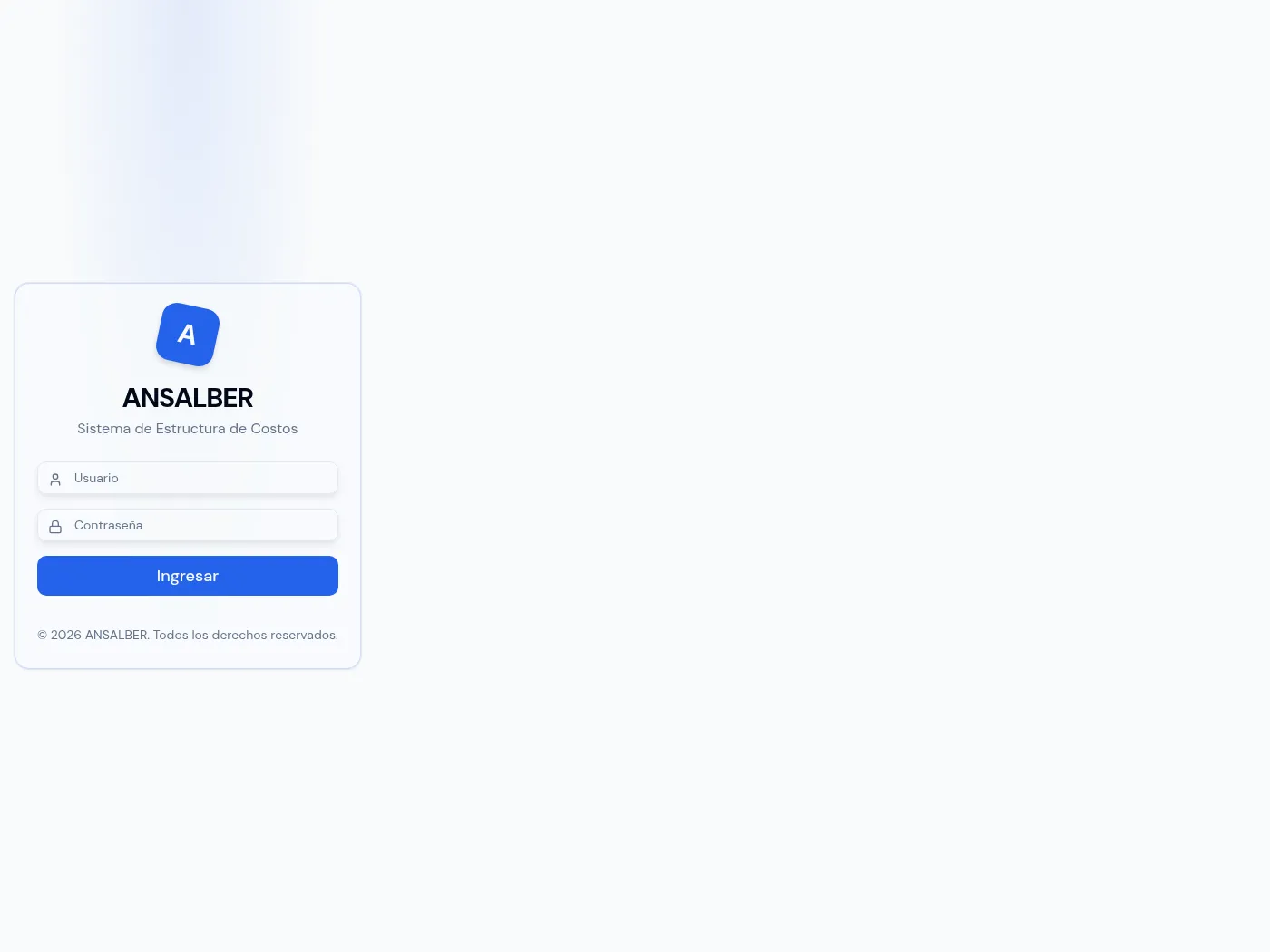 ANSALBER Cost Structure App