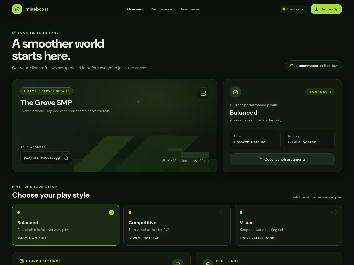MineBoost Launcher