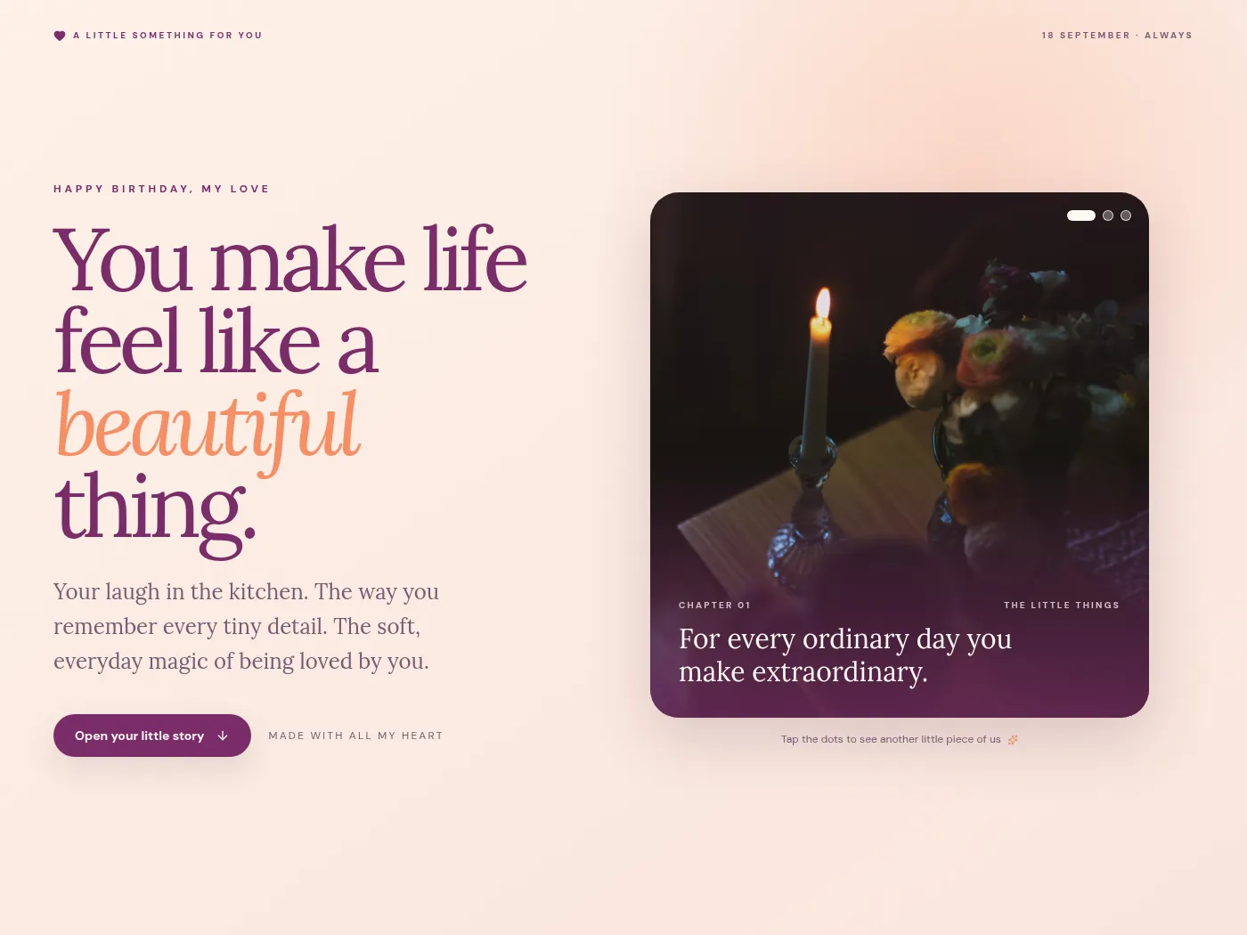 Surprise Birthday Website