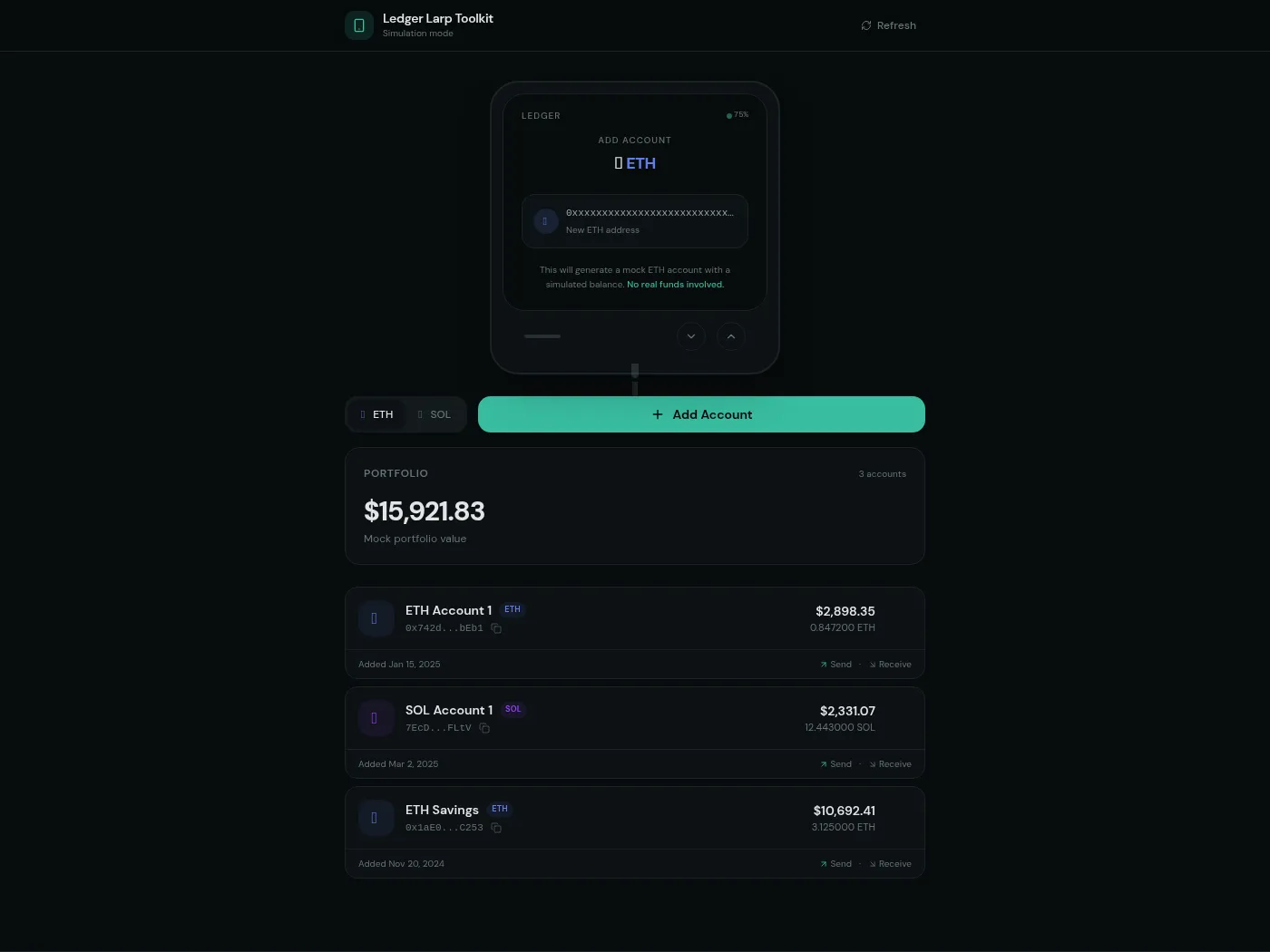 Ledger Larp Toolkit