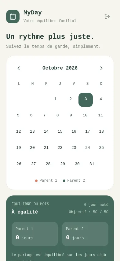 MyDay Co-Parent Balance