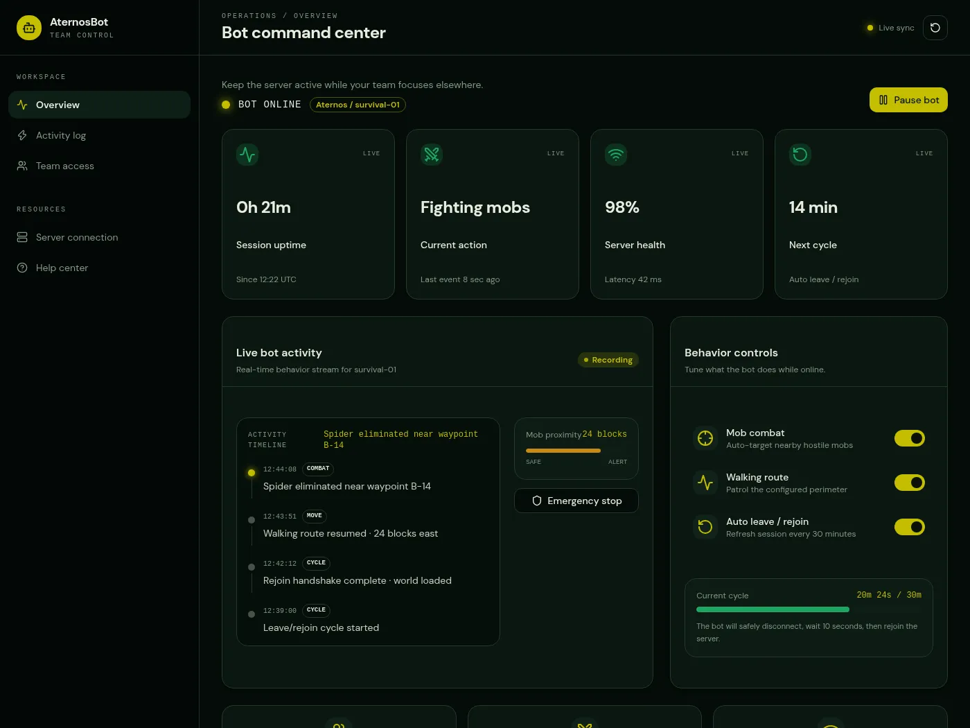 AternosBot Automation