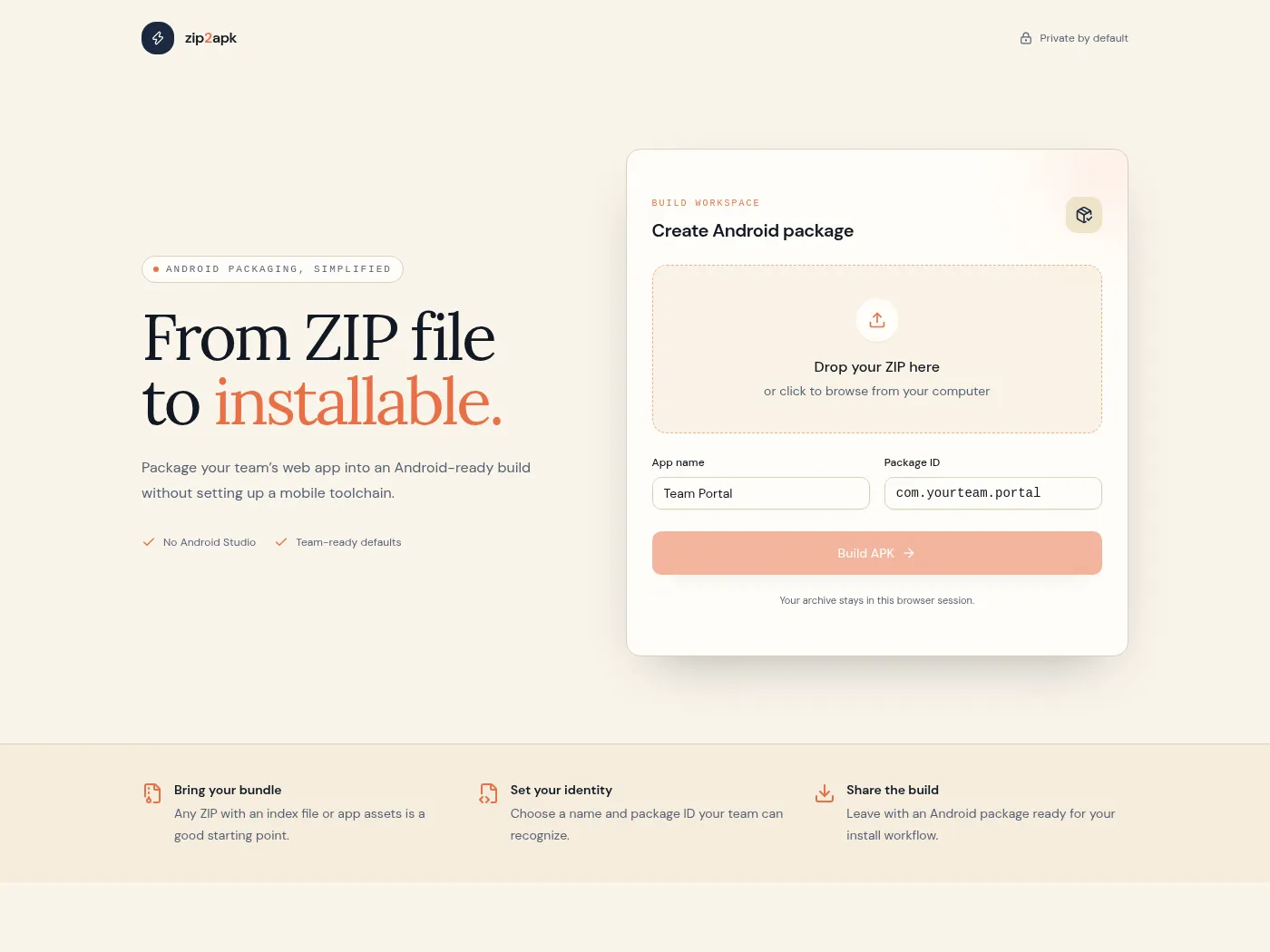 Zip2APK Converter