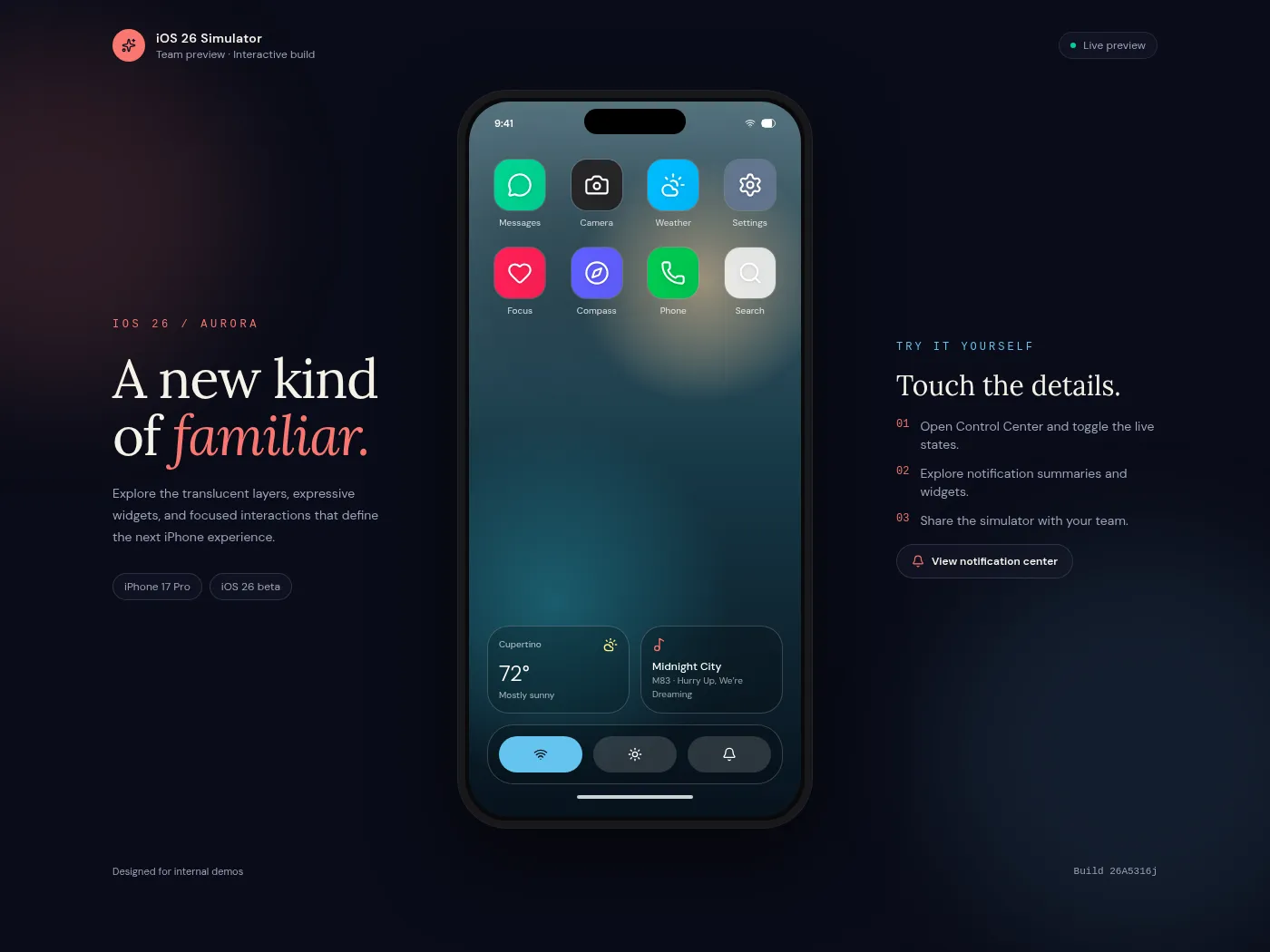 iOS 26 Browser Simulator