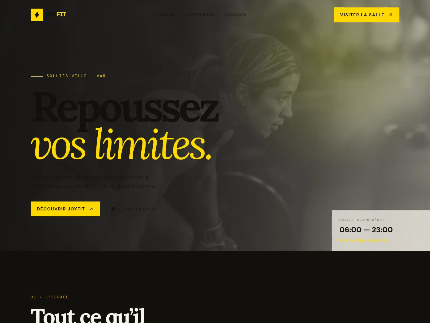 Salle de Sport Vitrine