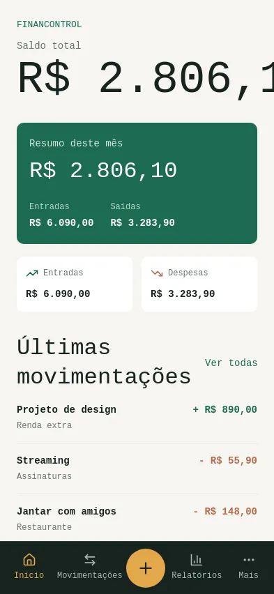FinanControl Mobile
