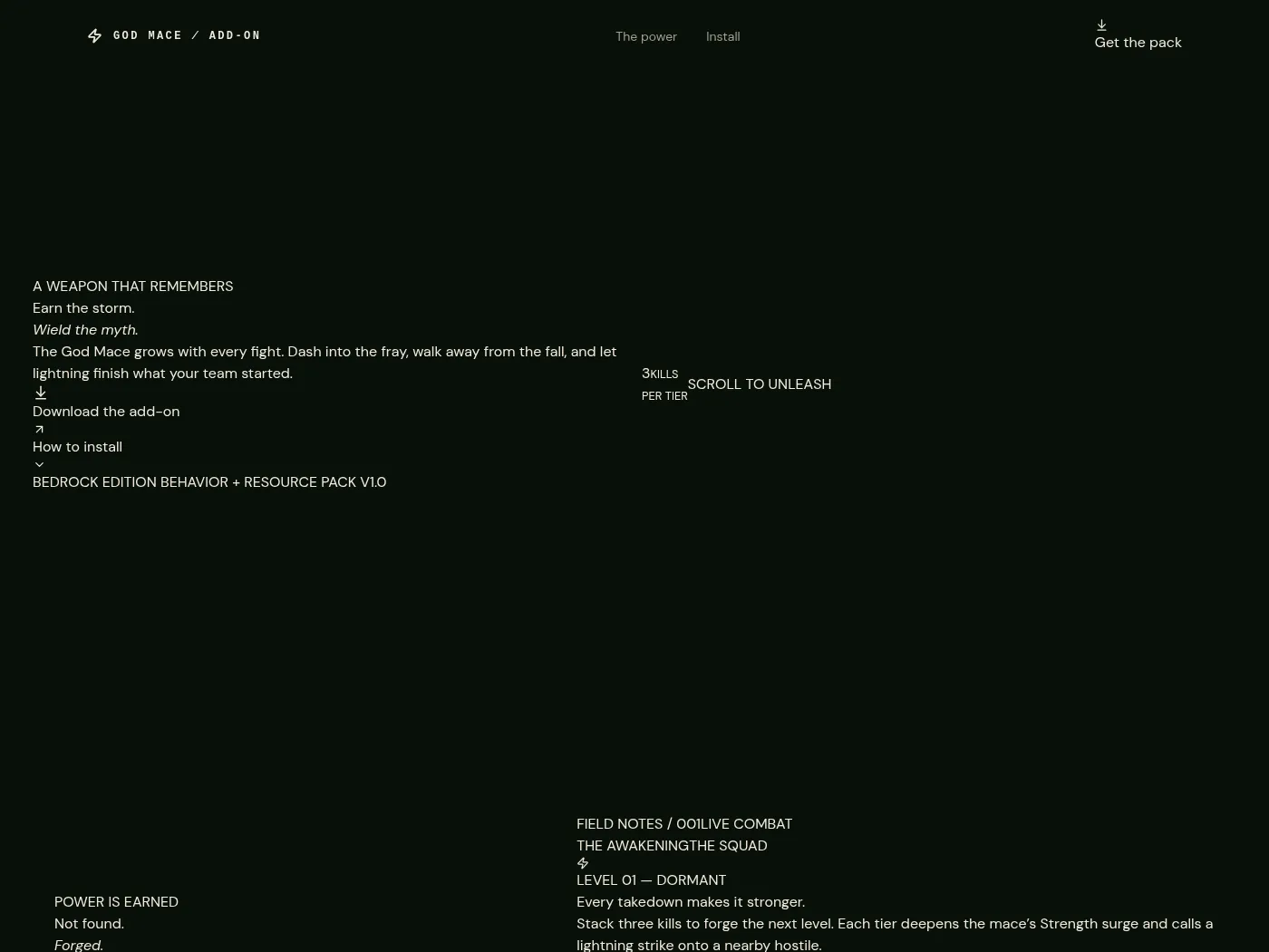 God Mace Minecraft Addon