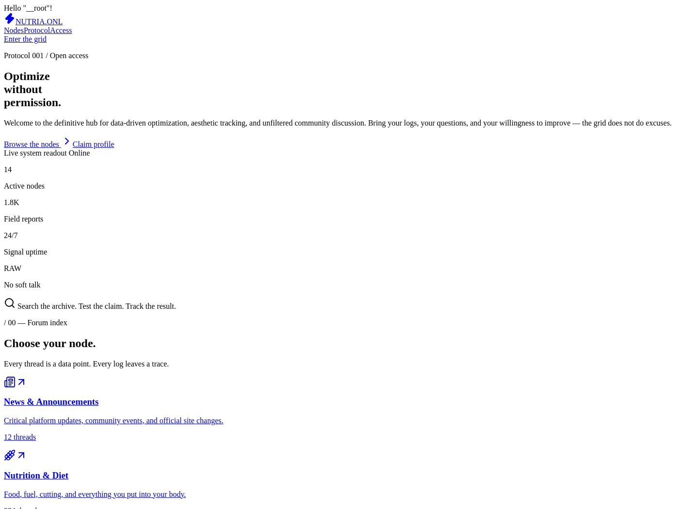 Nutria Forum Hub