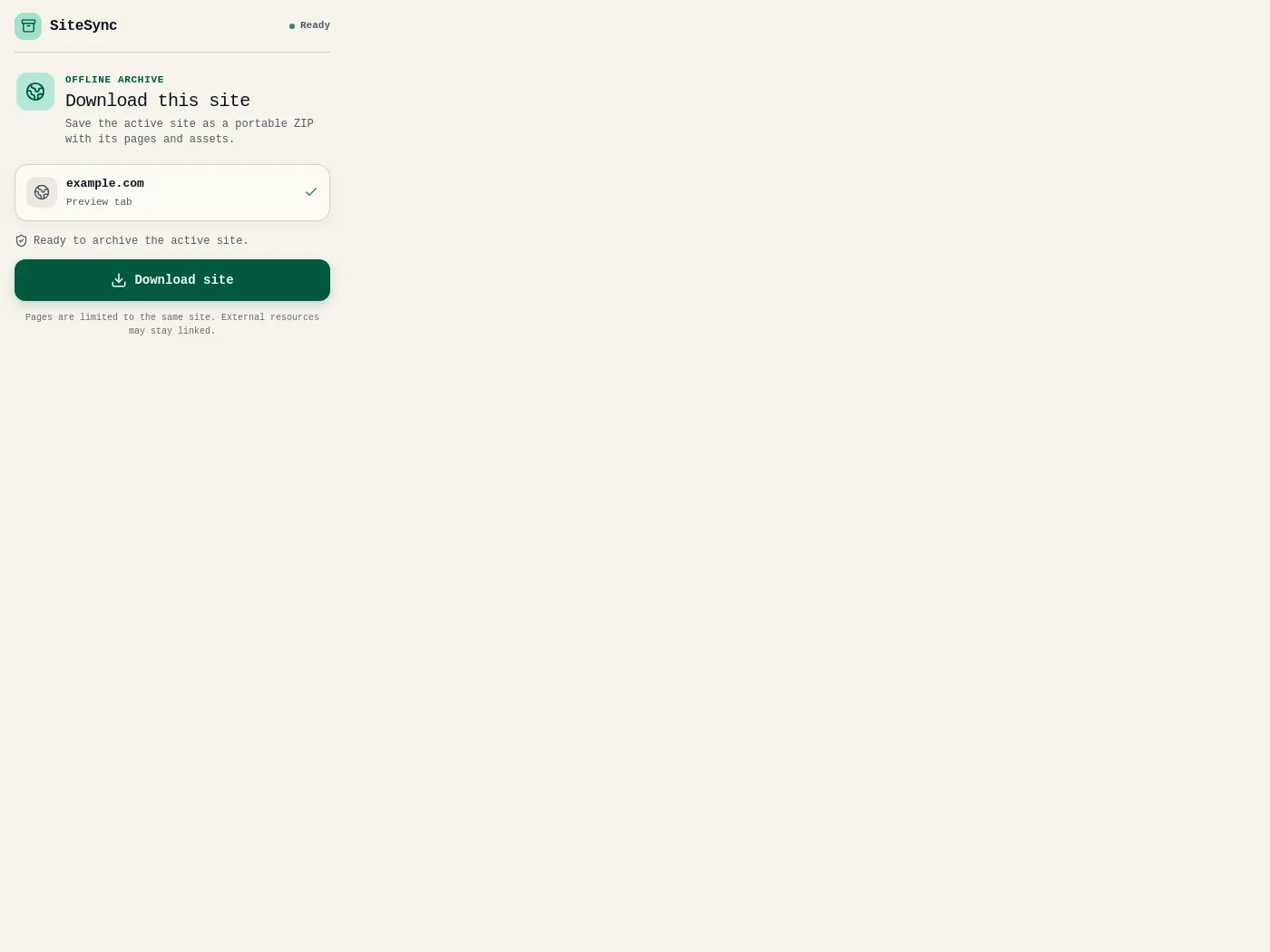 SiteSync Extension