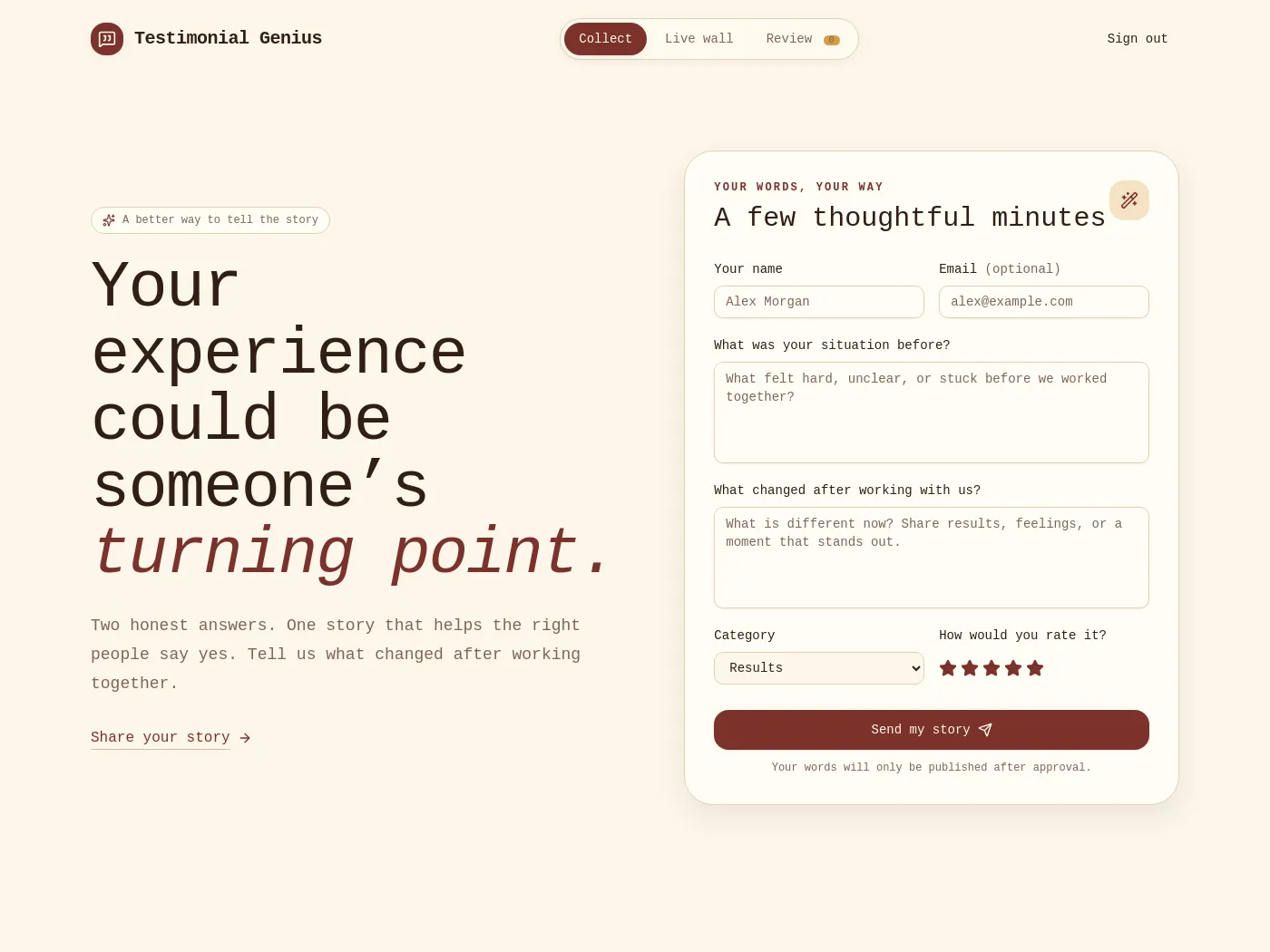 Testimonial Genius