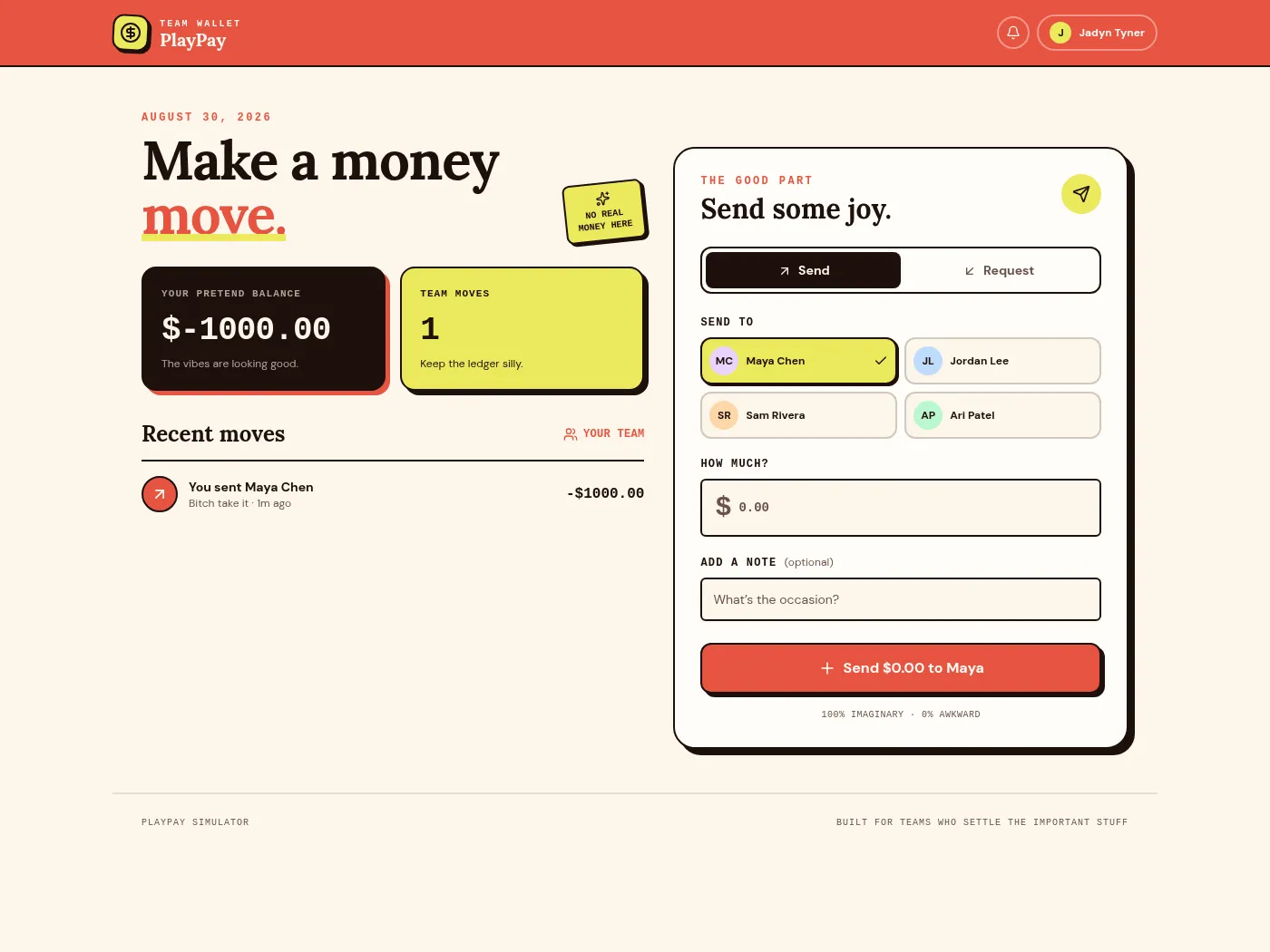 PlayPay Simulator