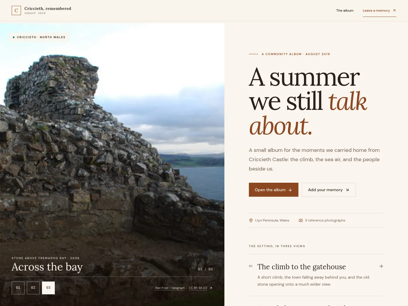 Criccieth Castle Memories