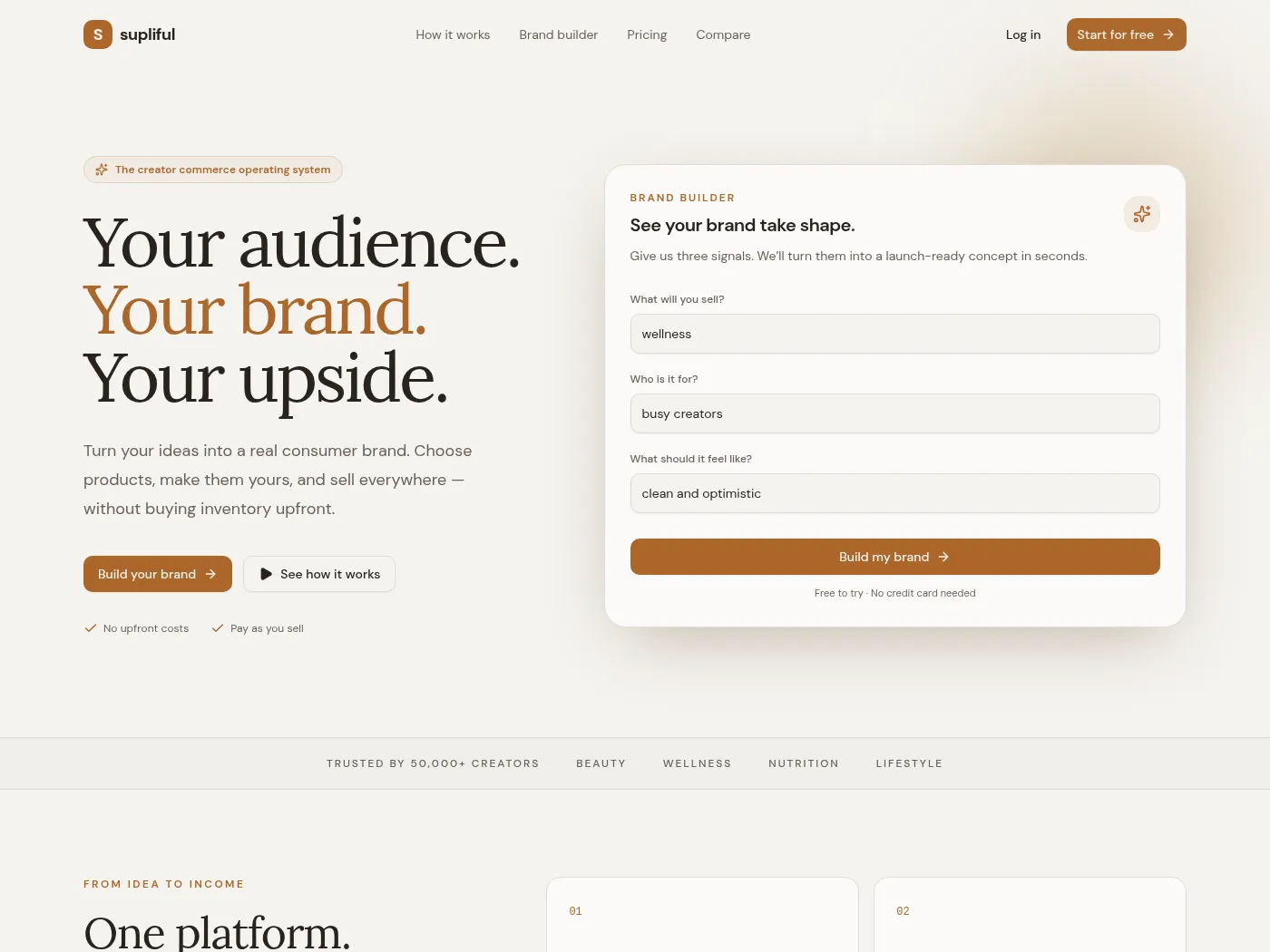 Supliful Creator Platform