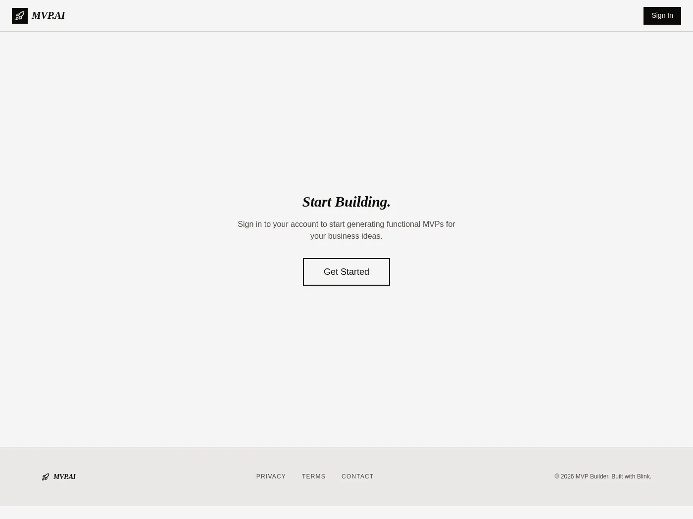 MVP Builder App