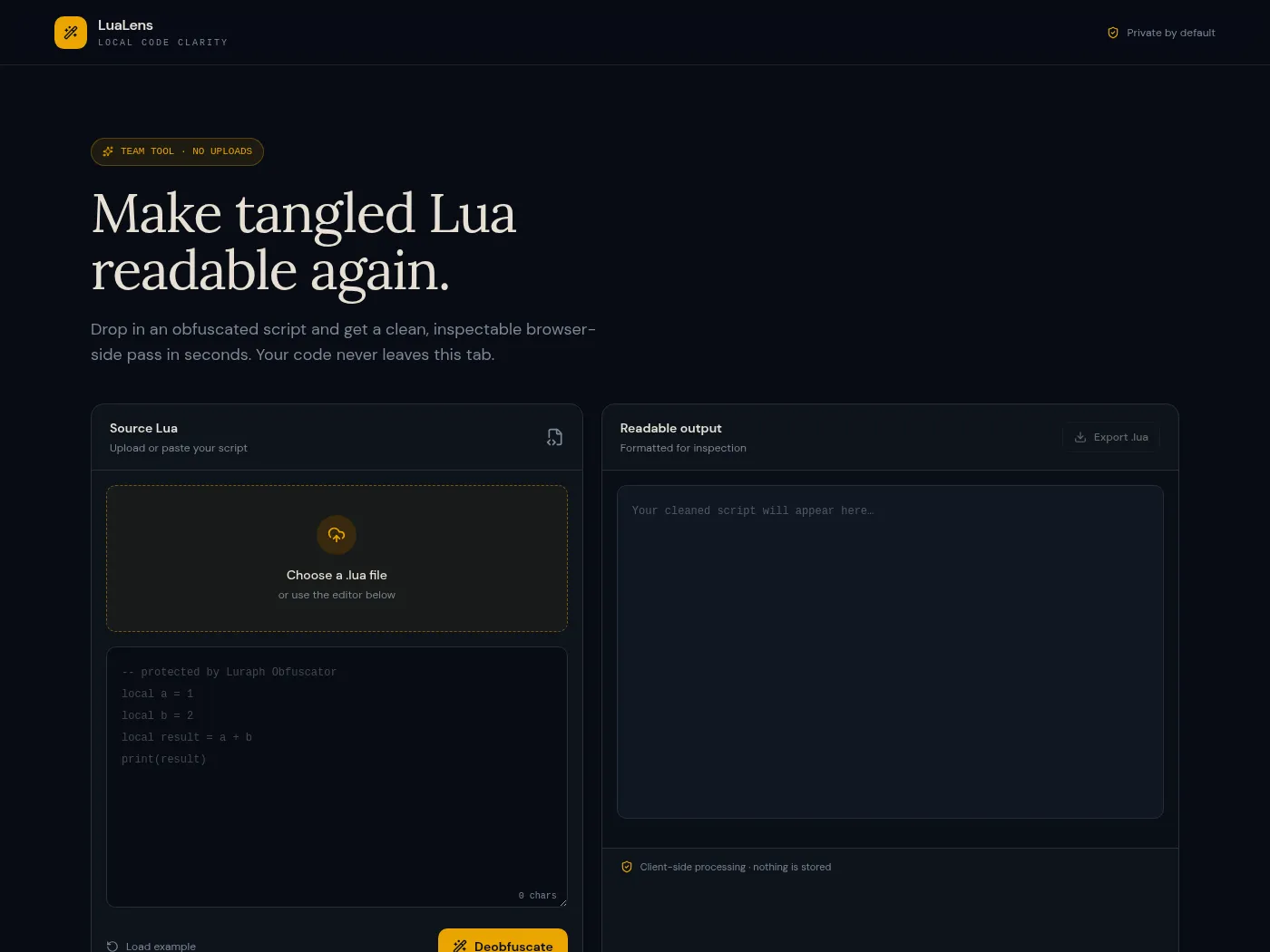 Lua Deobfuscator Online