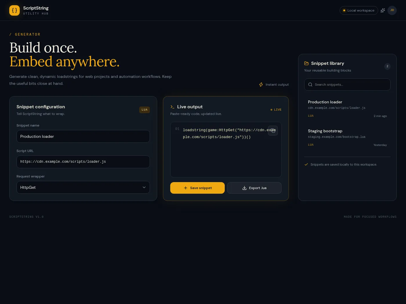 ScriptString Utility Hub