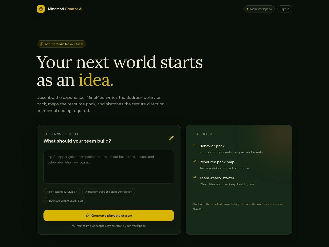 MineMod Creator AI