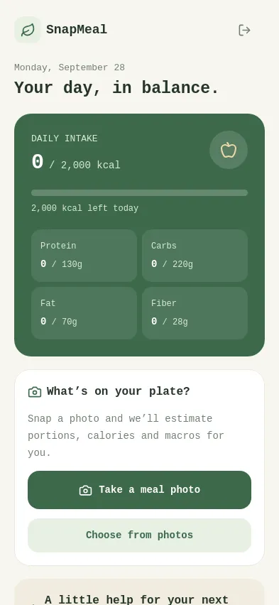 SnapMeal Tracker