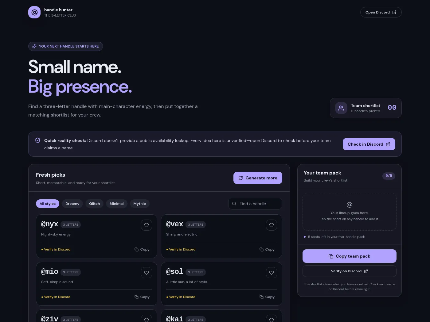 Discord Handle Hunter