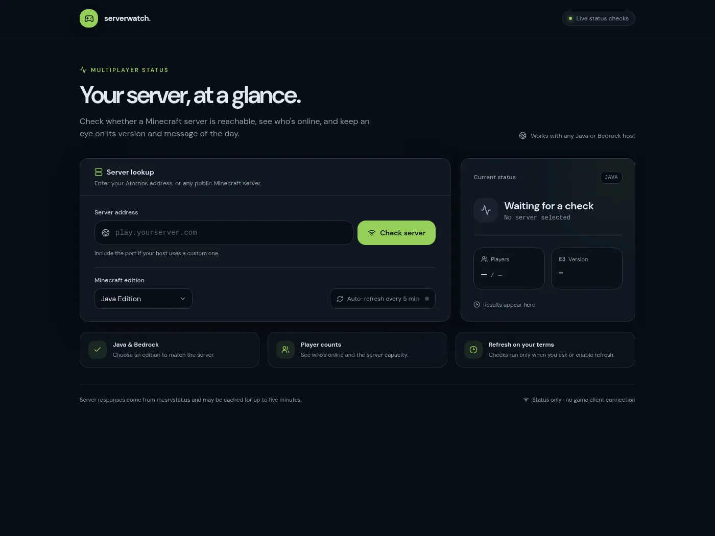 Minecraft Server Status