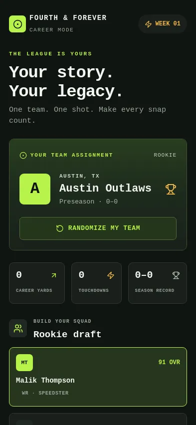 Football Career Simulator