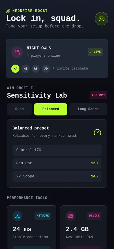 NeonFire Boost