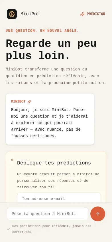 MiniBot Predictor