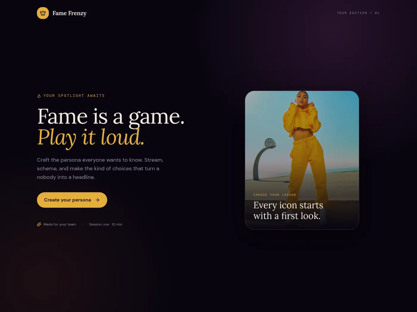 Fame Frenzy Game