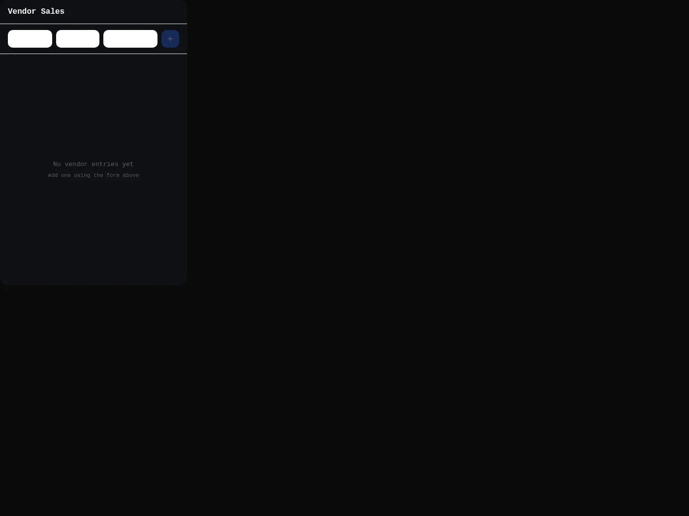 Vendor Sales Extension