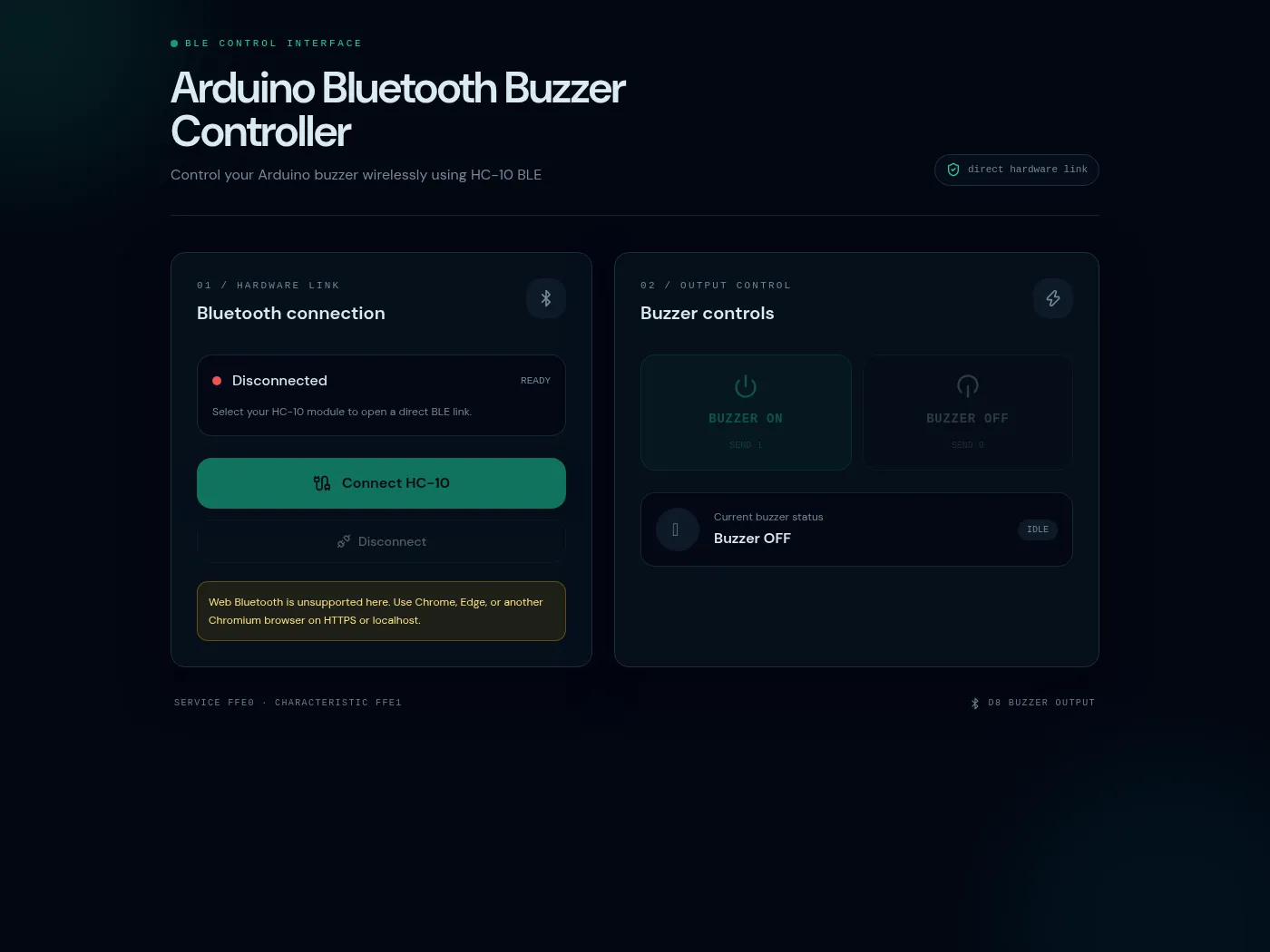 Bluetooth Buzzer Controller