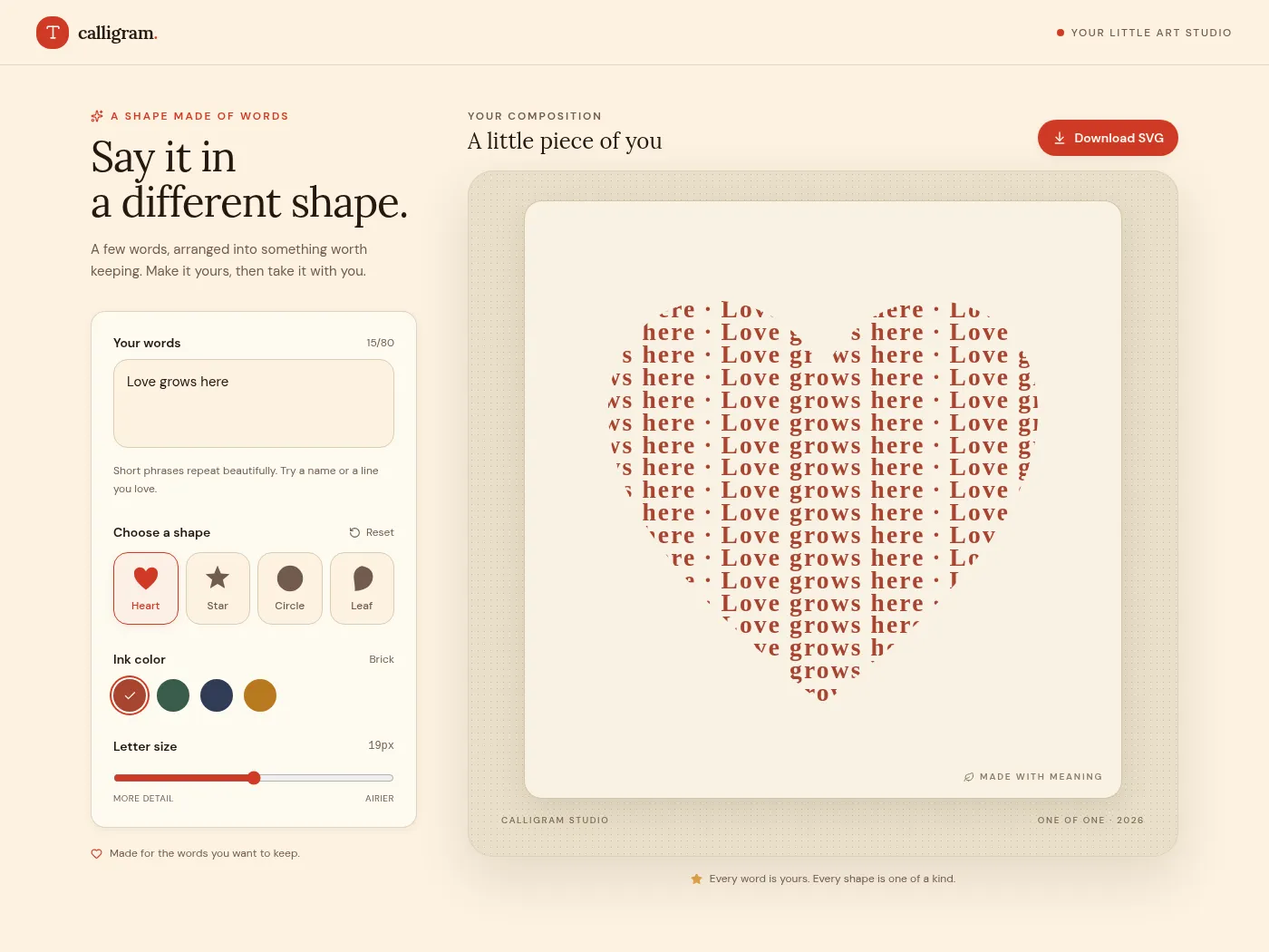 Calligram Creator