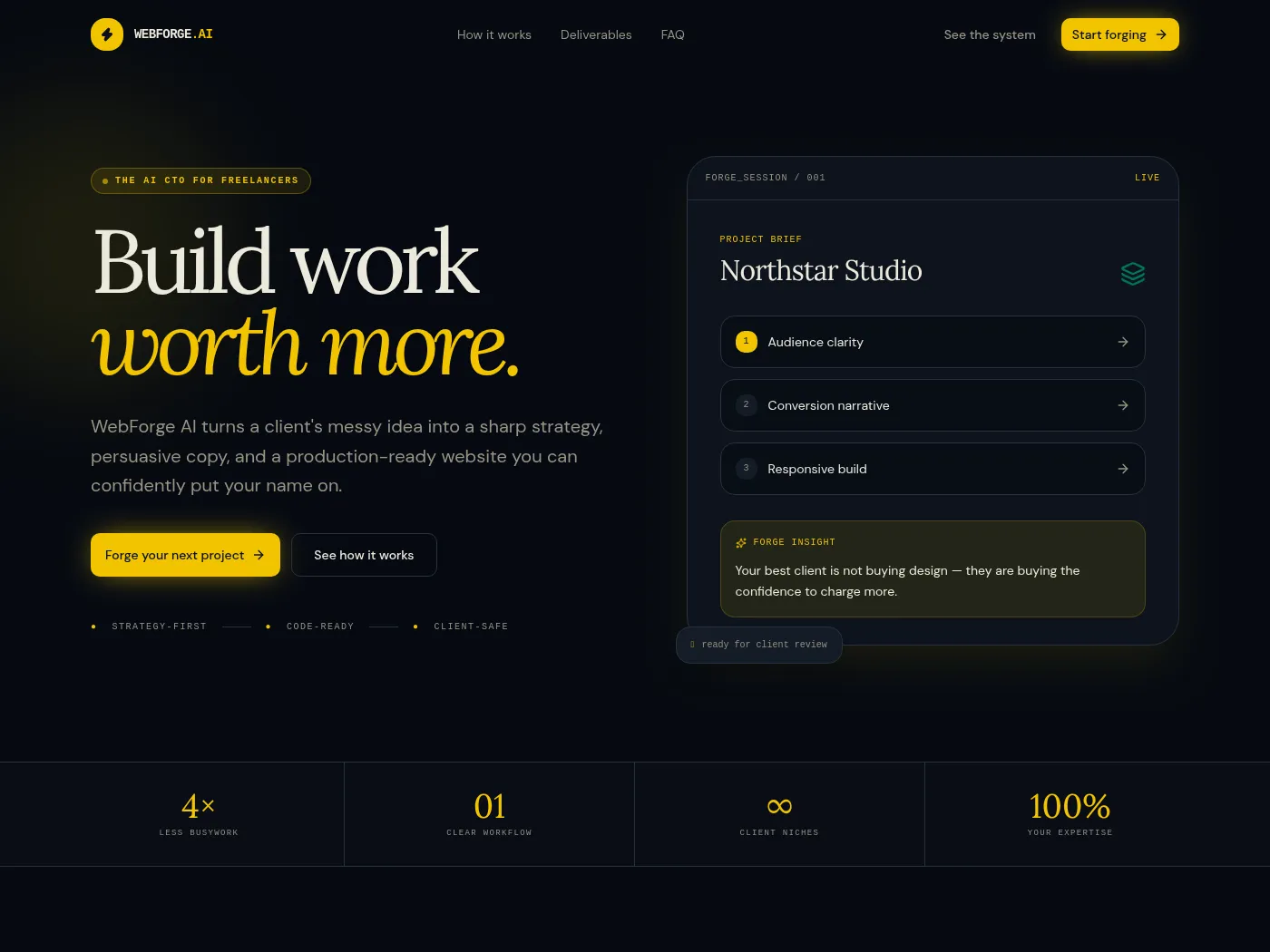 WebForge AI Landing Suite