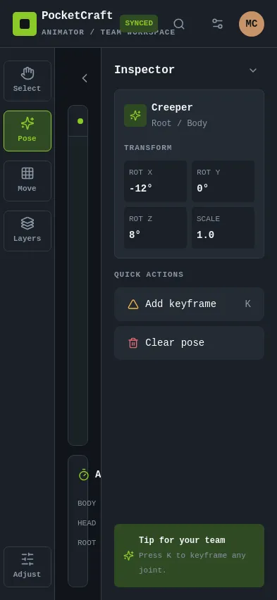 PocketCraft Animator