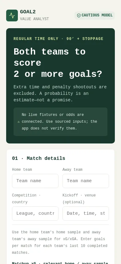 Goal2 Soccer Value Analyst