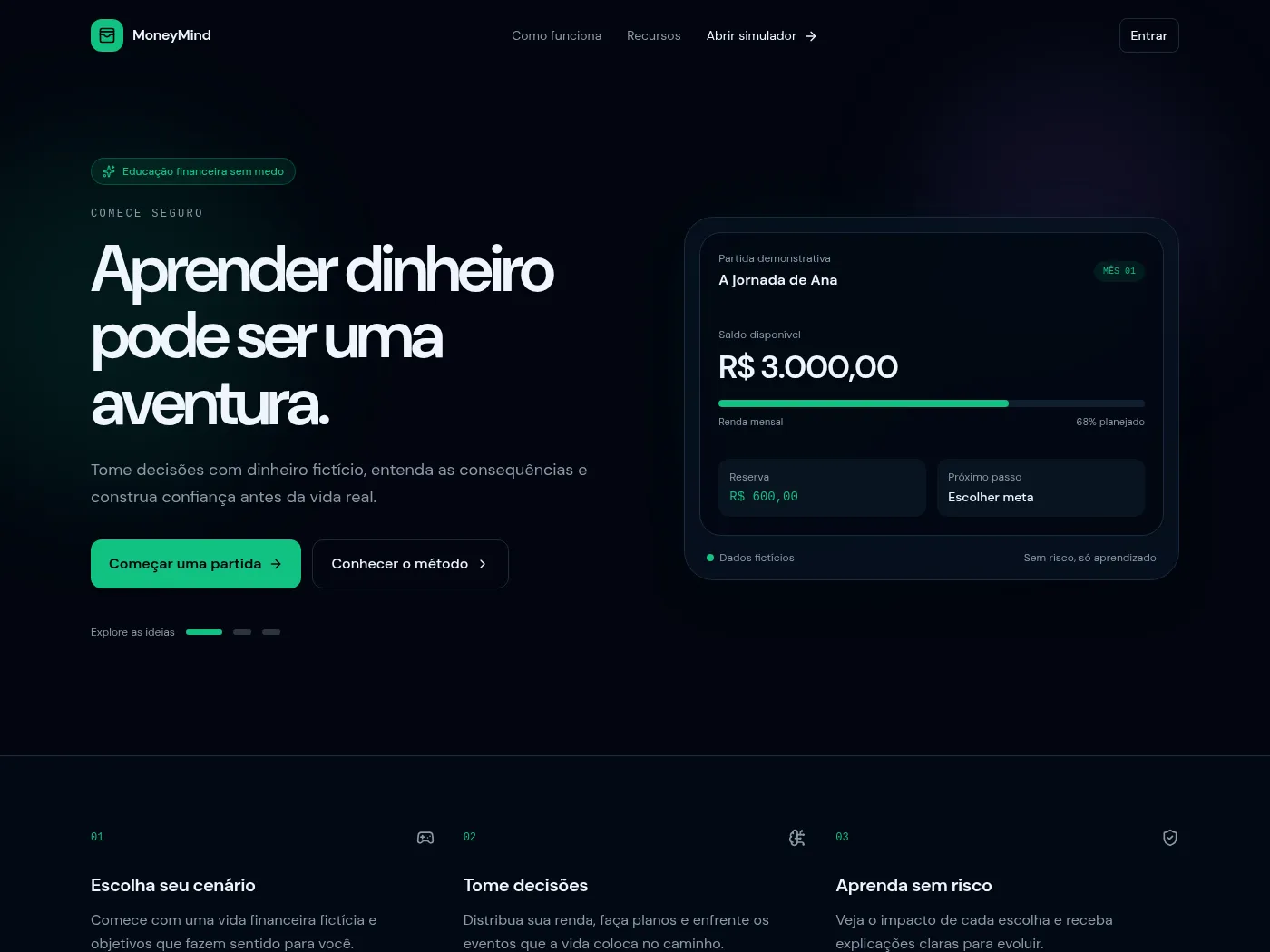 MoneyMind Simulador Financeiro