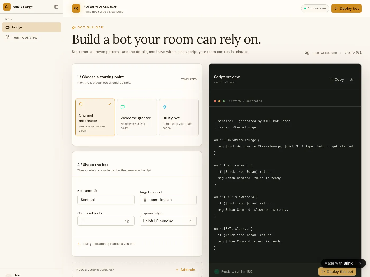 mIRC Bot Forge
