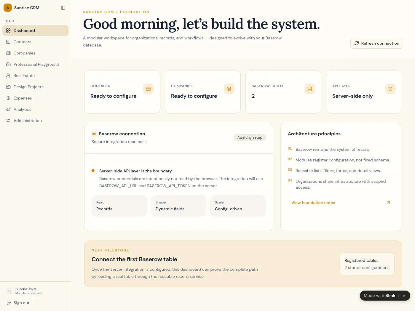 Sunrise CRM Foundation