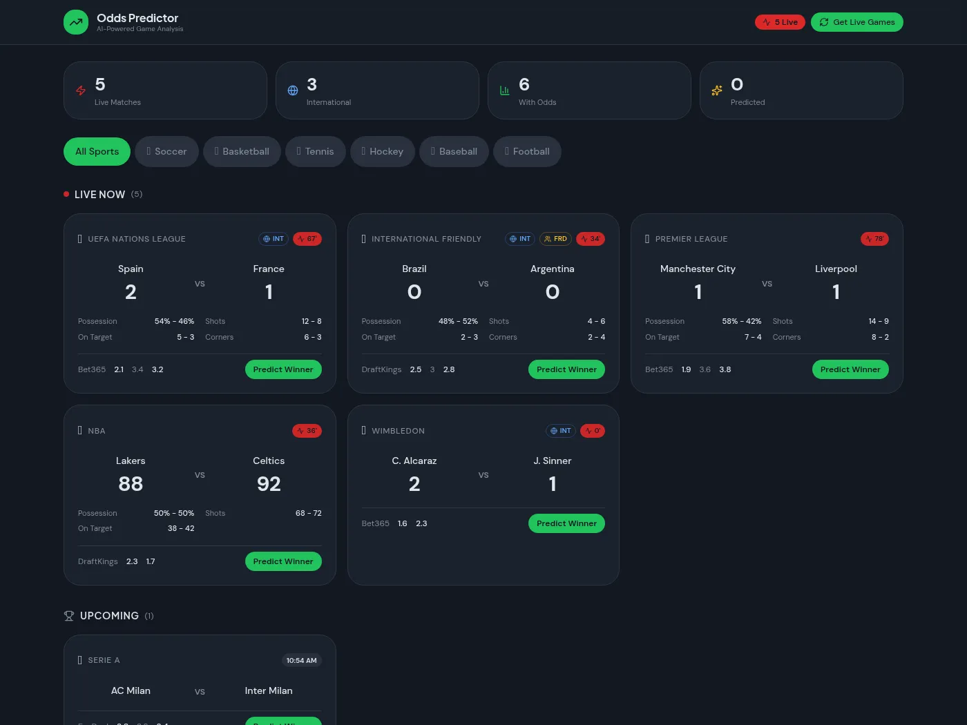 Sports Odds Predictor