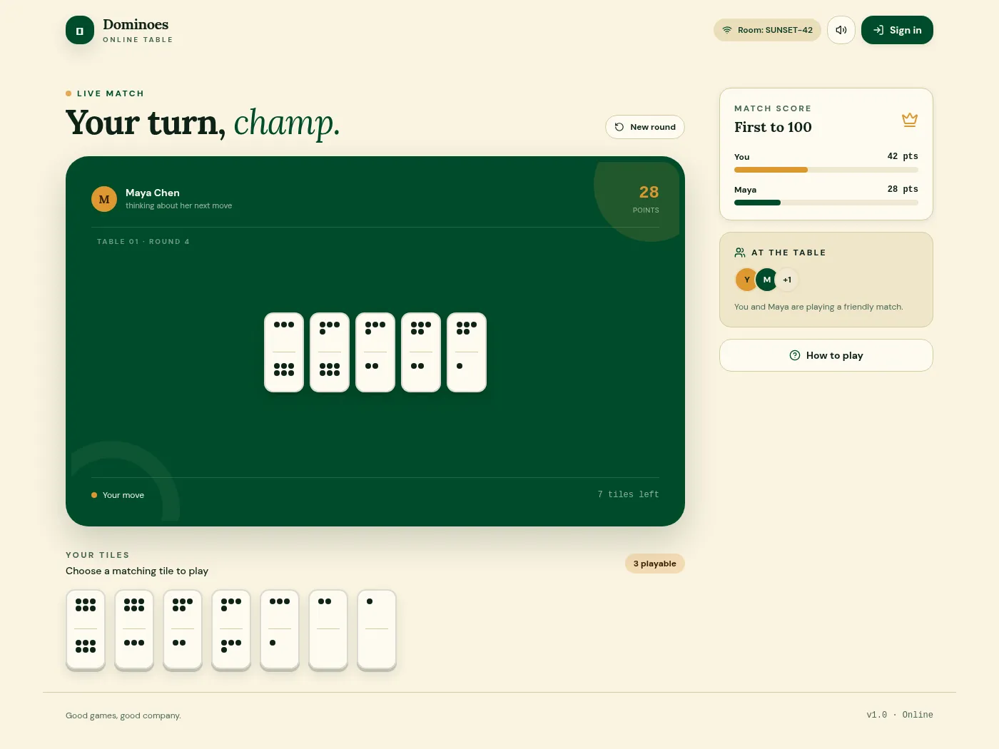 Dominoes Online Hub