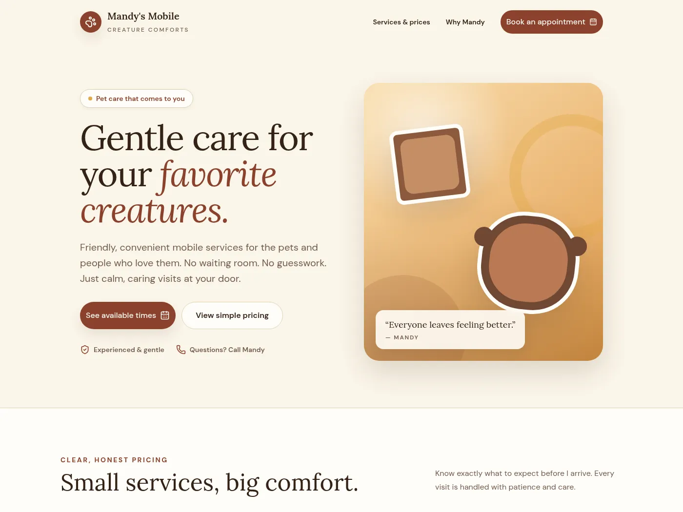 Mandy's Creature Scheduler