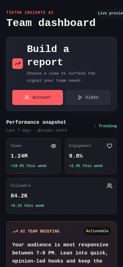TikTok Insights AI