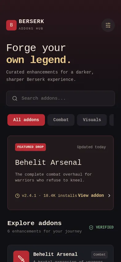 Berserk Addons Hub